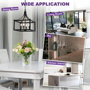 Gracie Oaks Duskin 4 - Light Matte Black Pendant | Wayfair